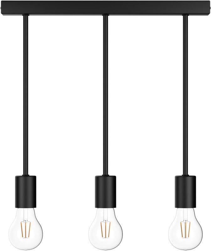 Buy Chandni Décor Ceiling Light 3-Bulb, Retro Ceiling Light Industrial ...