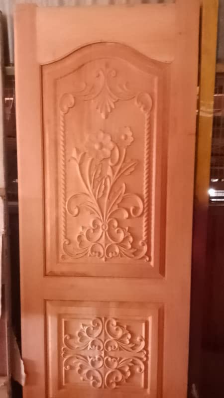 Gayathri Woods Country Forest Teak Wood Solid Entrance Door with ...