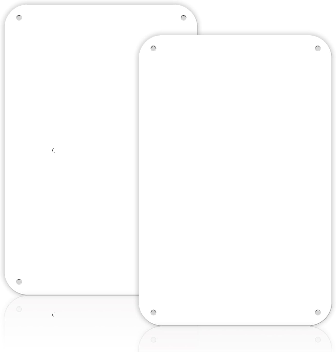 Amazon.com: 2-Pack White Blank Sign Metal, 10"x 7" Blank Aluminum Sign ...