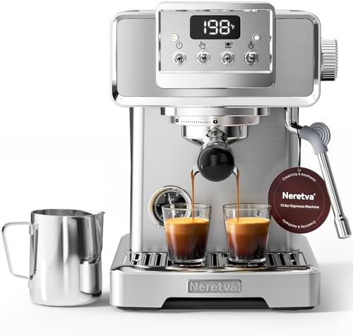 Amazon.com: Neretva Espresso Machine, 1450W Stainless Steel Coffee and ...