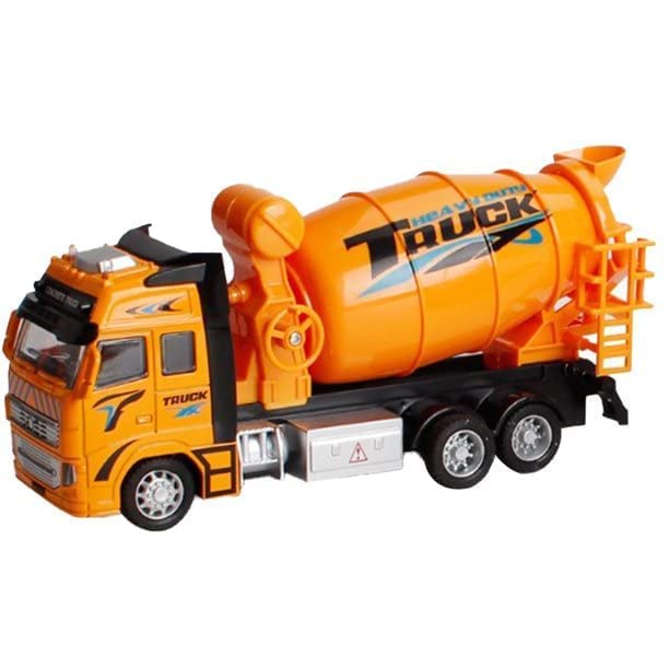 Shivaaro Mixer Truck Pull Back Alloy Car Engineering Truck Model ...