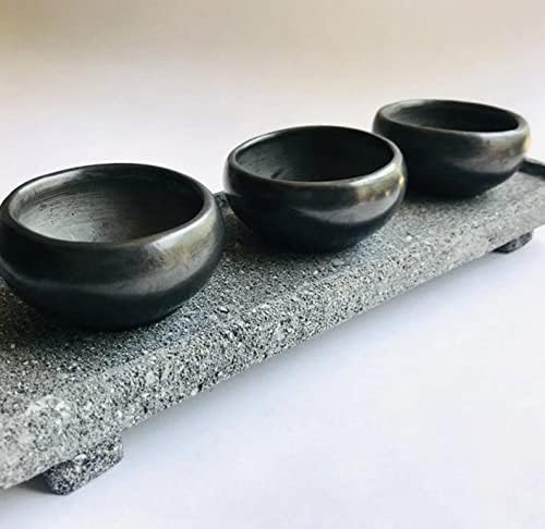 Amazon.com | Black Clay Mezcal Copitas 4 Pack - Mezcal Cup - Mezcal ...