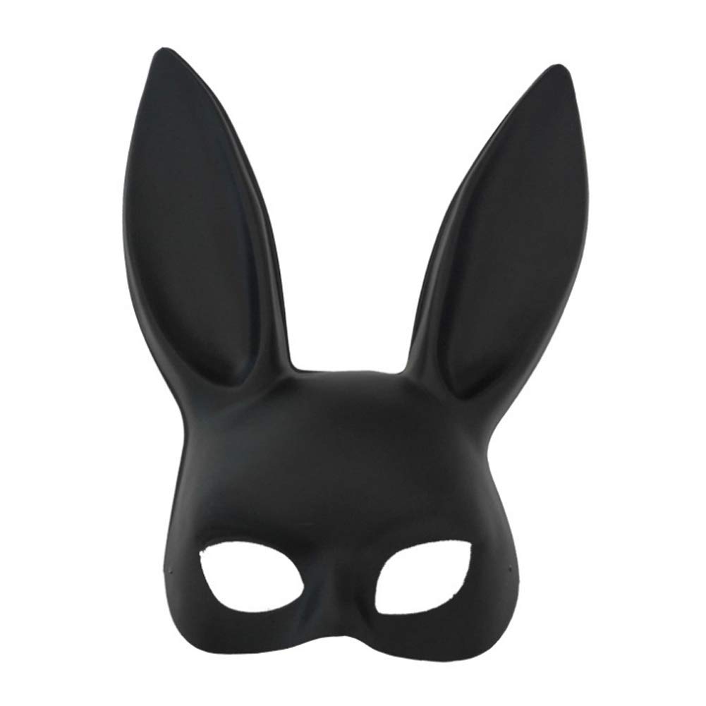 Amazon.com: Black Adult Bunny Ear Rabbit Mask for Women's Masquerade ...