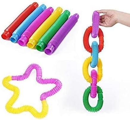 Buy JEEJEX Flexible Pop Tube Toys for Kids Pop it Pack of 6 Pcs Music ...