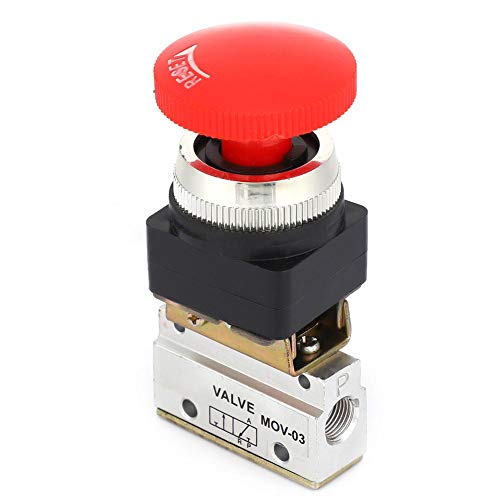 Walfront MOV-03 G1/8 Pneumatic Mechanical Valve Push Button Switch 2 ...