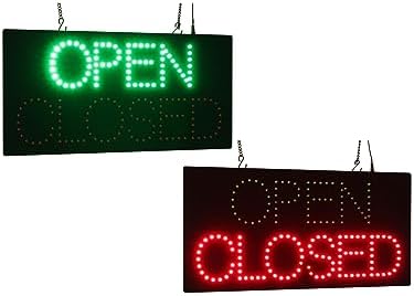 Amazon.com : Open Closed Sign, Up-Down, 19"x10", 48x24cm, TOPKING, LED ...