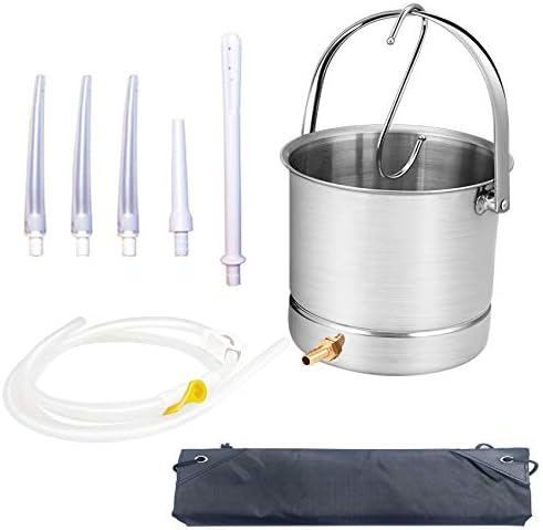 Amazon.com: GNEGKLEAN Enema Kit Stainless Steel 2 Quart Capacity Bucket ...