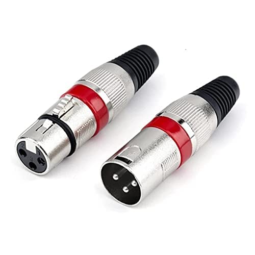 Buy ESPtronics 1 Pair Audio 3Pin XLR Jack Microphone Mixer Connector 3 ...