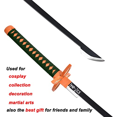 Zenitsu Sword Bamboo Demon Slayer Sword 41inch Rengoku Sword Tanjiro ...