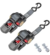 Amazon.com: Ayaport Retractable Ratchet Straps 1 inch x 10ft Bolt-on ...