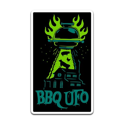 Amazon.com: 4" Funny BBQ Kettle Charcoal Smoker Sticker UFO Flying ...