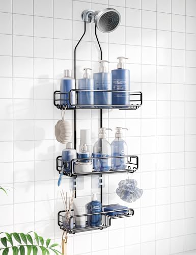 Amazon.com: Shower Caddy Over Head for Bathroom: Hanging Racks for ...