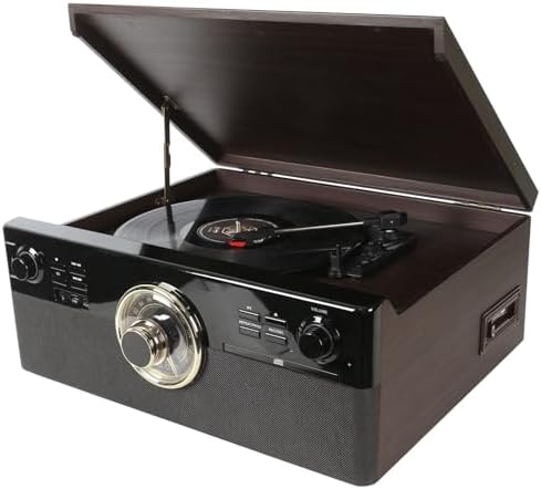 Amazon.com: ClearClick All-in-One Turntable with 3-Speed Record Player ...