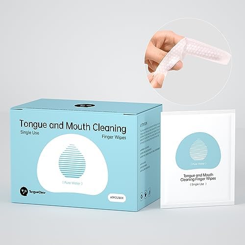 Amazon.com : EZGO 100pcs Deep Cleaning Teeth Wipes Finger Brush Teeth ...