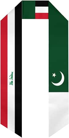 Amazon.com: Graduation Stole Iraq Iraqi Pakistan Pakistani Flag ...