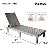 Amazon.com: EUNHOO Outdoor Lounge Chaise, Adjustable Pool Lounge Chairs ...
