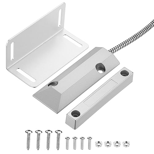 PATIKIL Garage Door Magnetic Contacts Switch, NC Wired Magnetic Reed ...