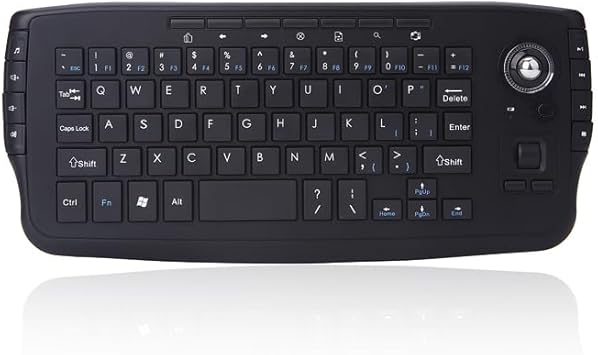 Amazon.com: Mini Ergonomic Keyboard Trackball Air Mouse 1200dpi ...