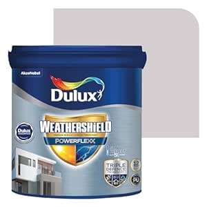 Dulux Weathershield Powerflexx Exterior Emulsion Paint (4L, MUTE RAIN ...