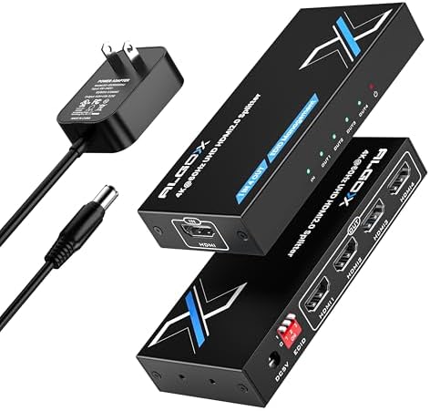 Amazon.com: HBAVLINK HDMI Splitter 1 in 2 Out 60Hz - HDCP Bypass 2.3, HDR, Dolby/DTS 5.1/7.1 ...