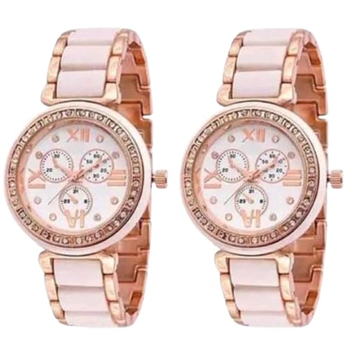Buy YES Enterprise Round Studded Dial Analogue Quartz Watches for Women ...