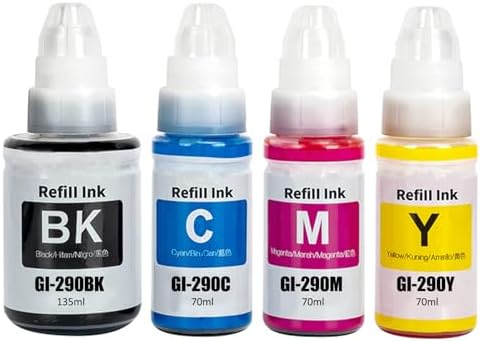 GI290 GI-290 Refill Ink Bottle Kit for Canon PIXMA G3200 G4210 G4200 ...