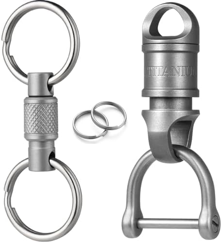 Amazon.com: FEGVE Titanium Quick Release Swivel Keychain Quick Release ...