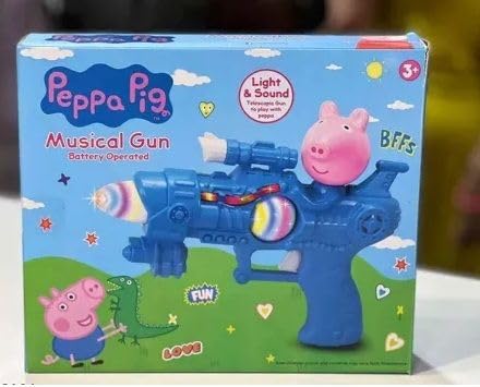 Massive Reckon® Peppa Pig Gun Music Light and Sound Toy Gun with Peppa ...