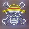 One Piece Anime Neon Signs Japanese Anime Luffy Skull Head Flexible ...