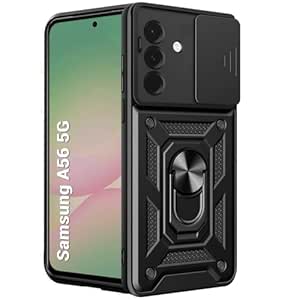 TheGiftKart Tough Armor Bumper Back Cover Case for Samsung Galaxy A56 5G | Sliding Camera Cover ...