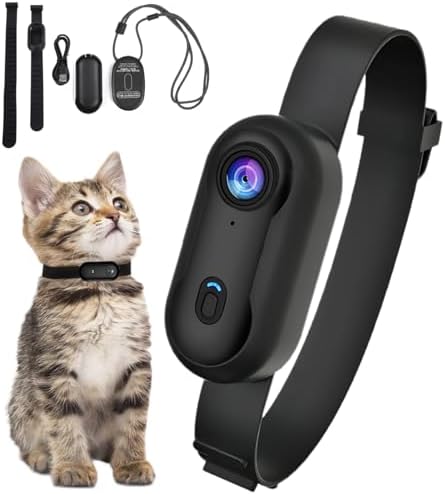 Amazon.com: Yoidesu Cat Camera Collar, 4K 30FPS 8MP Pet Dog Collar ...