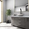 Durx-litecrete Concrete 16" Bathroom Vessel Sink, Round Bathroom Sink ...