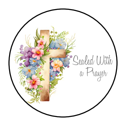 Amazon.com: 30 Pcs Sealed With a Prayer Stickers Labels Tags Envelope ...