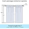 Amazon.com: Simplebrand Sage Green Semi Sheer Curtains 45 Inch Length 2 ...