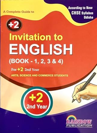 CHSE +2 2ND YEAR GUIDE TO INVITATION TO ENGLISH (BOOK - 1,2,3 & 4) FOR ...