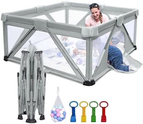 Amazon.com: Regalo My Play Deluxe Portable Play Yard Indoor and Outdoor ...