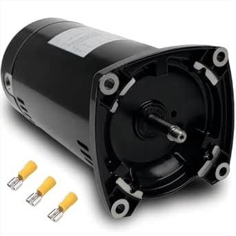 Amazon.com: USQ1102 Square Flange Pool Pump Motor.1 HP, 48Y Frame, 3450 ...