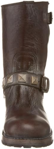 Amazon.com | FRYE Women's Rogan Engineer Studded Boot , Dark Brown, 6 M ...