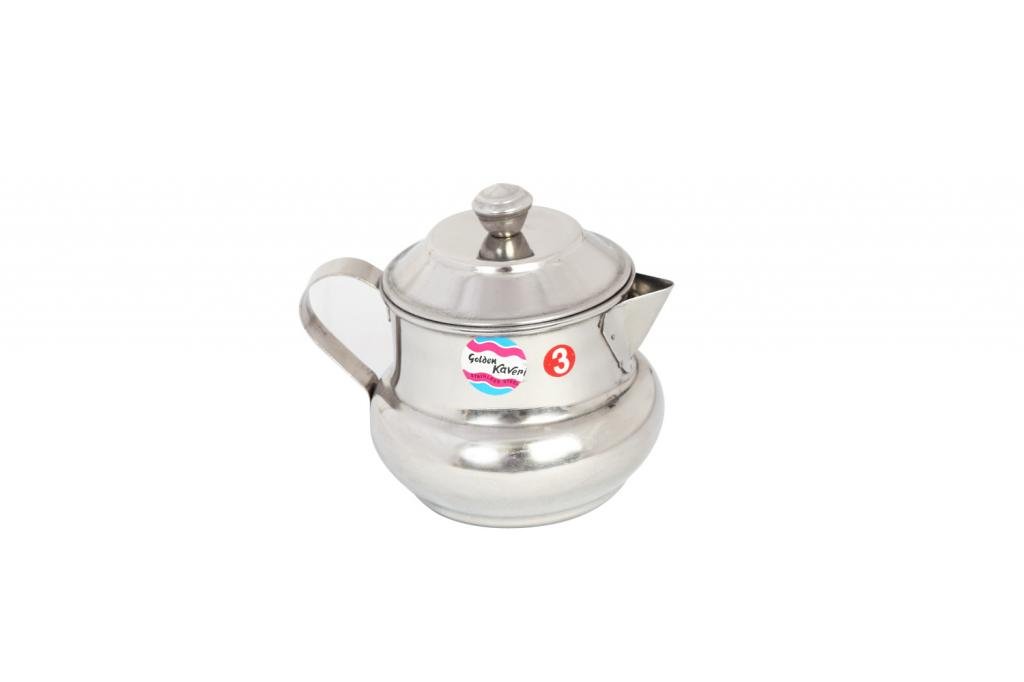 Kaveri B Kaveda S3, steel Traditional Oil Container, 350 ml : Amazon.in ...