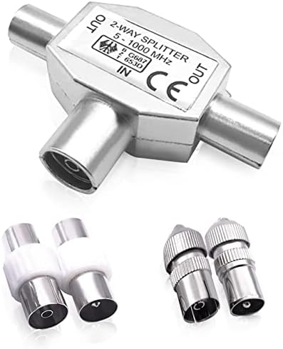 SmartMaster TV Aerial Splitter 2 Way, Cable TV Coax Splitter with ...