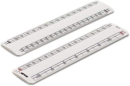 Rulex Verulam 30cm 12 inch Flat Oval Metric Scale Ruler RIBA Approved ...