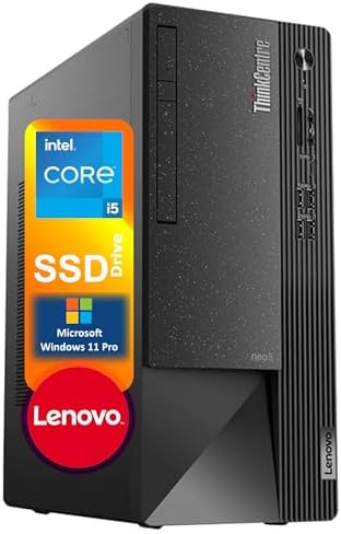 Amazon.com: Lenovo ThinkCentre M70t Gen 5 12U0000JUS Desktop Computer ...