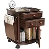 Amazon.com: Collections Etc Multi Storage Mahogany Finish Companion ...