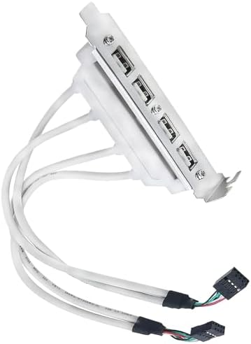 Motherboard 4 Ports USB 2.0 Hubs Expansion Rear Panel Header Bracket ...