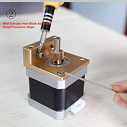 Robocraze MK8 Extruder Aluminium Block DIY Kit: Right Hand Type for 3D ...
