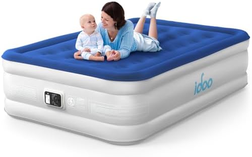 iDOO Inflatable Air Mattress, Air Bed with Built-in Electric Pump ...