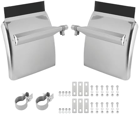 Amazon.com: TODO 24" x 24" Quarter Fenders for Semi Truck, Chrome ...