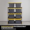 Amazon.com: CX Black & Yellow®, 4-Tier Heavy Duty Plastic Storage ...