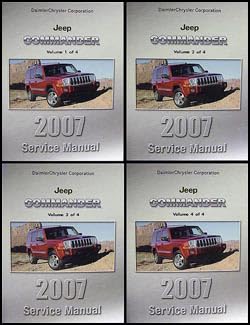 2007 Jeep Commander Repair Shop Manual Original 4 Vol. Set: Jeep 1989 ...