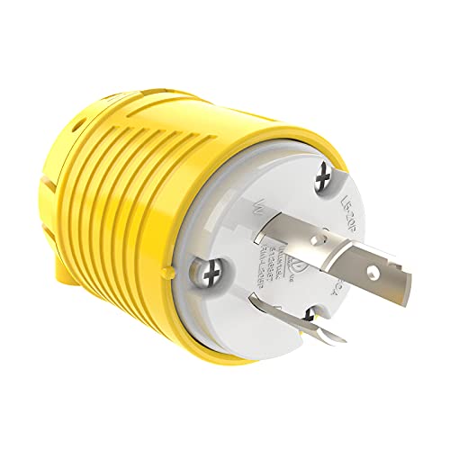 Snapklik.com : RVGUARD Industrial Grade 20 Amp 125V Locking Plug